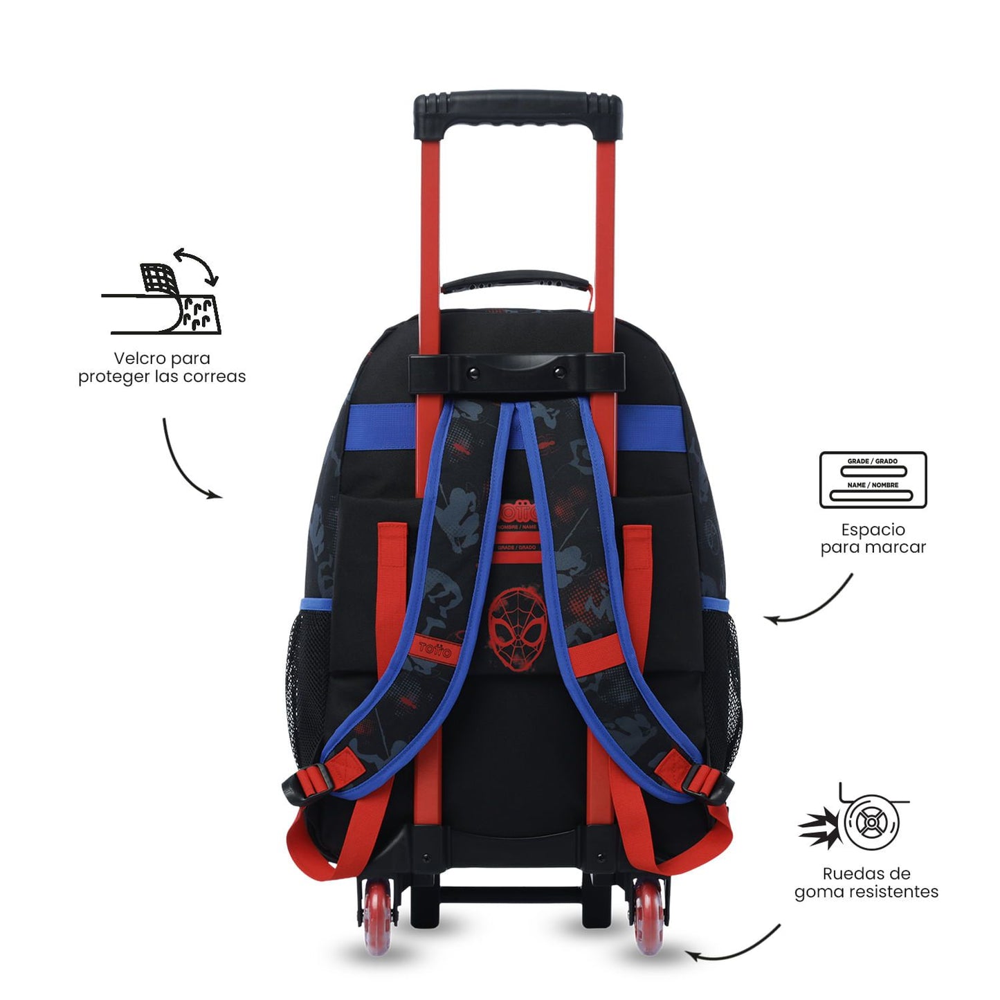 MORRAL TOTTO RUE BOMPER SPIDERMAN HERO TALLA M – PAPELERIA LA CORAZA