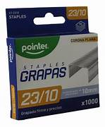 GRAPA INDUSTRIAL 23/10-POINTER-STAPLES – PAPELERIA LA CORAZA